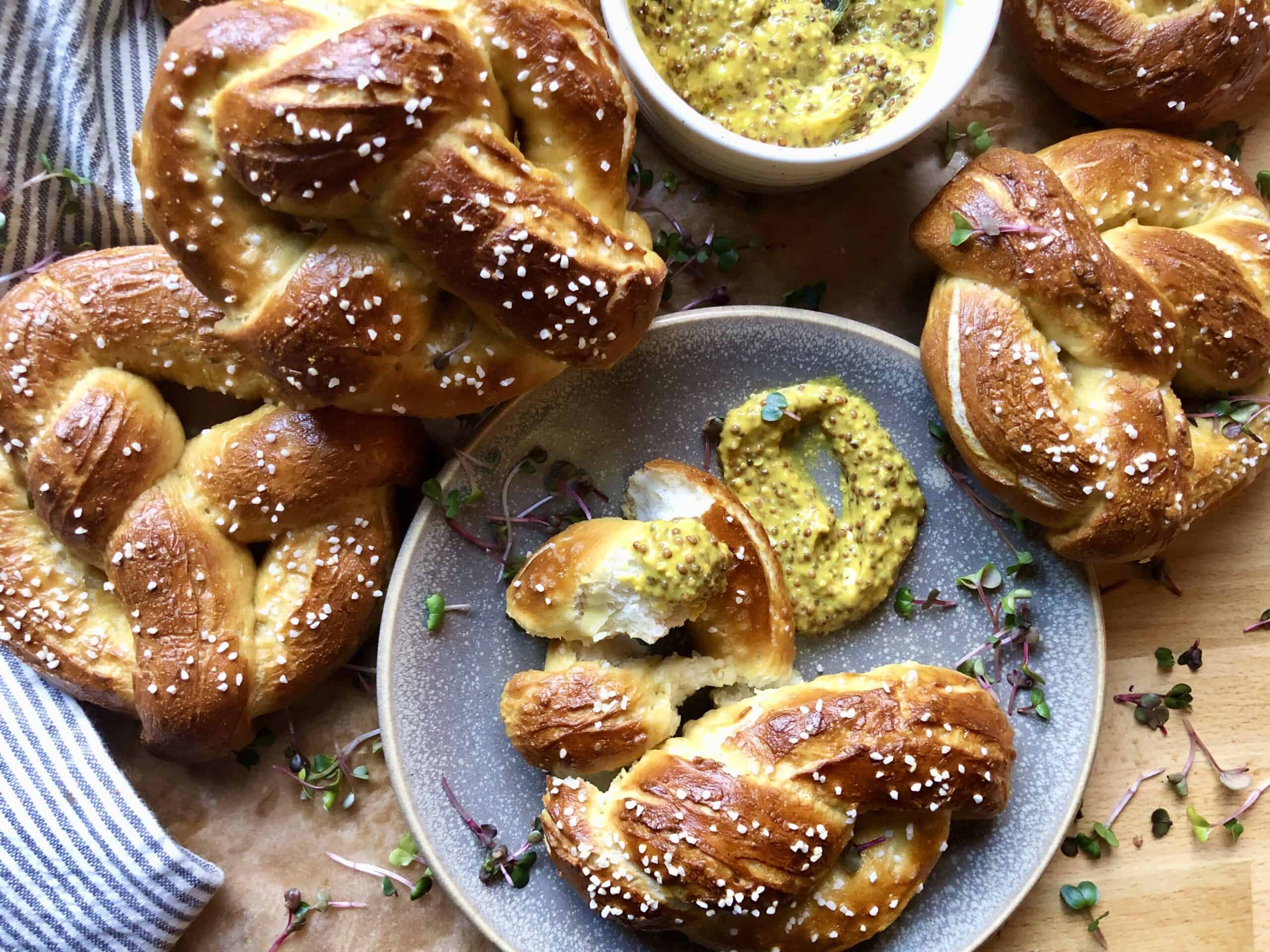 Quick & Easy Homemade Soft Pretzels - a hint of rosemary